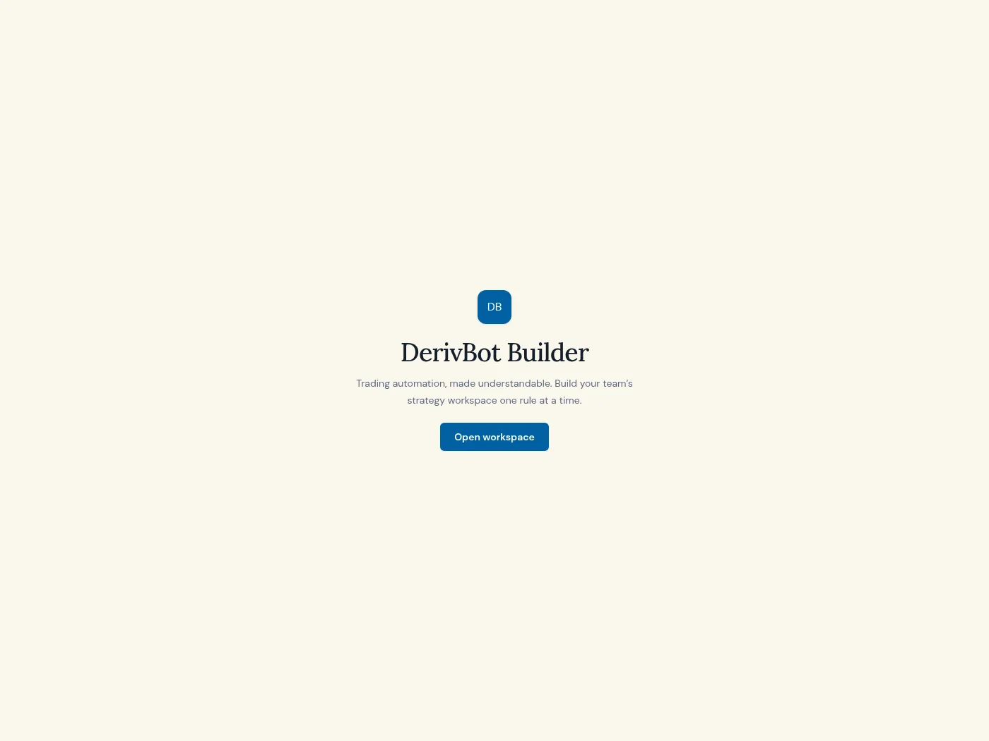 DerivBot Builder