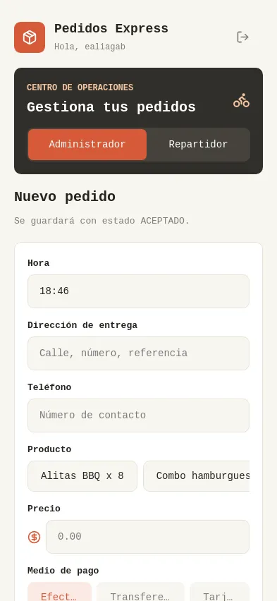 Pedidos Express App