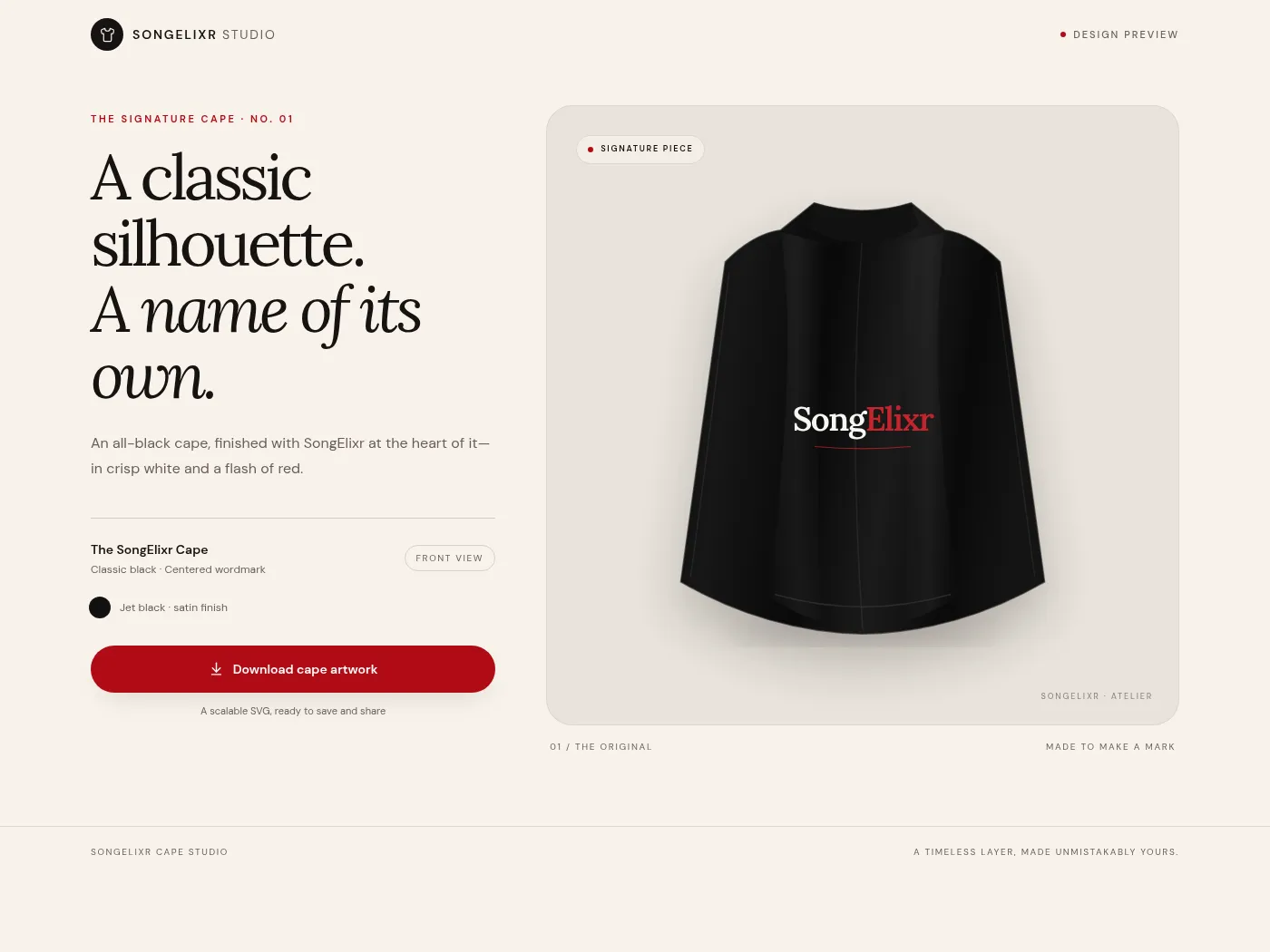 SongElixr Cape Generator