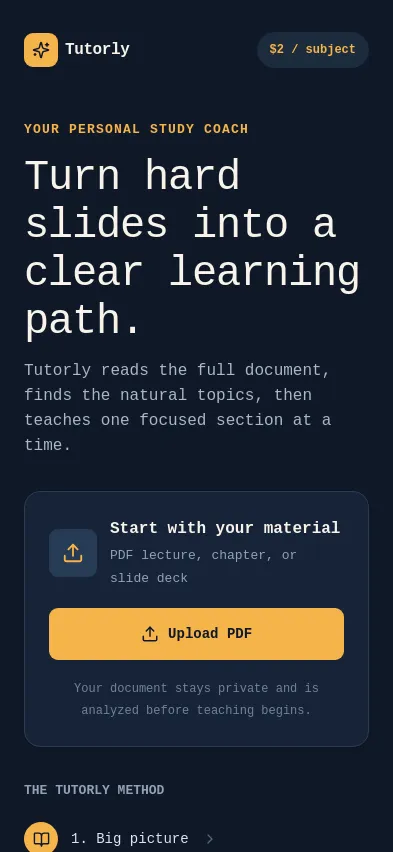 Tutorly AI Study Coach