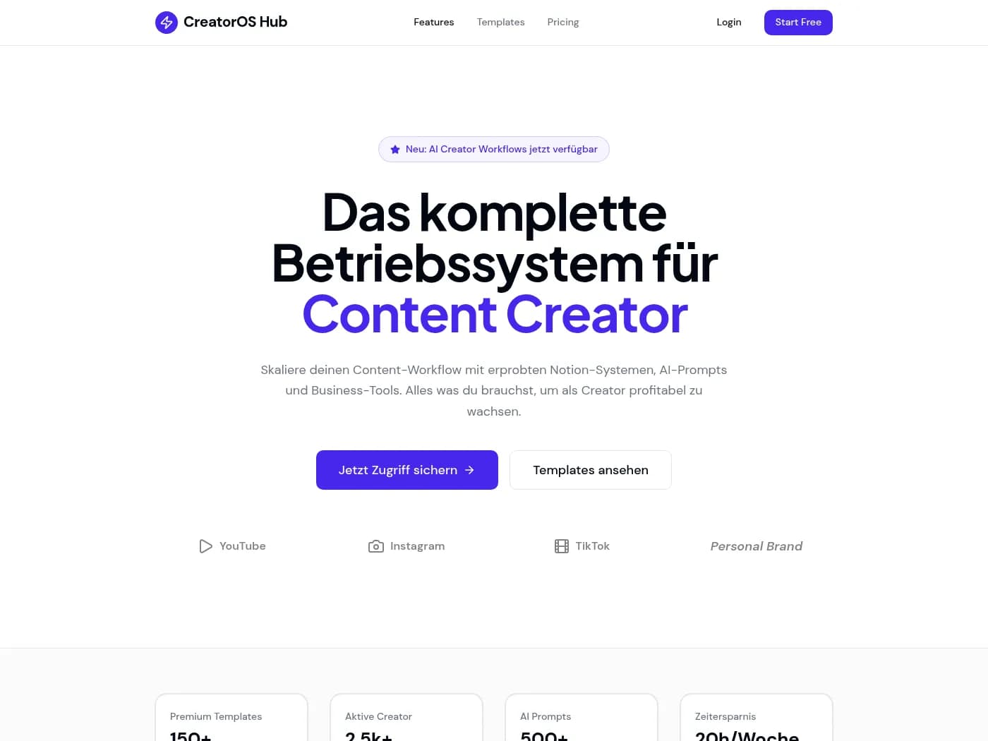CreatorOS Hub