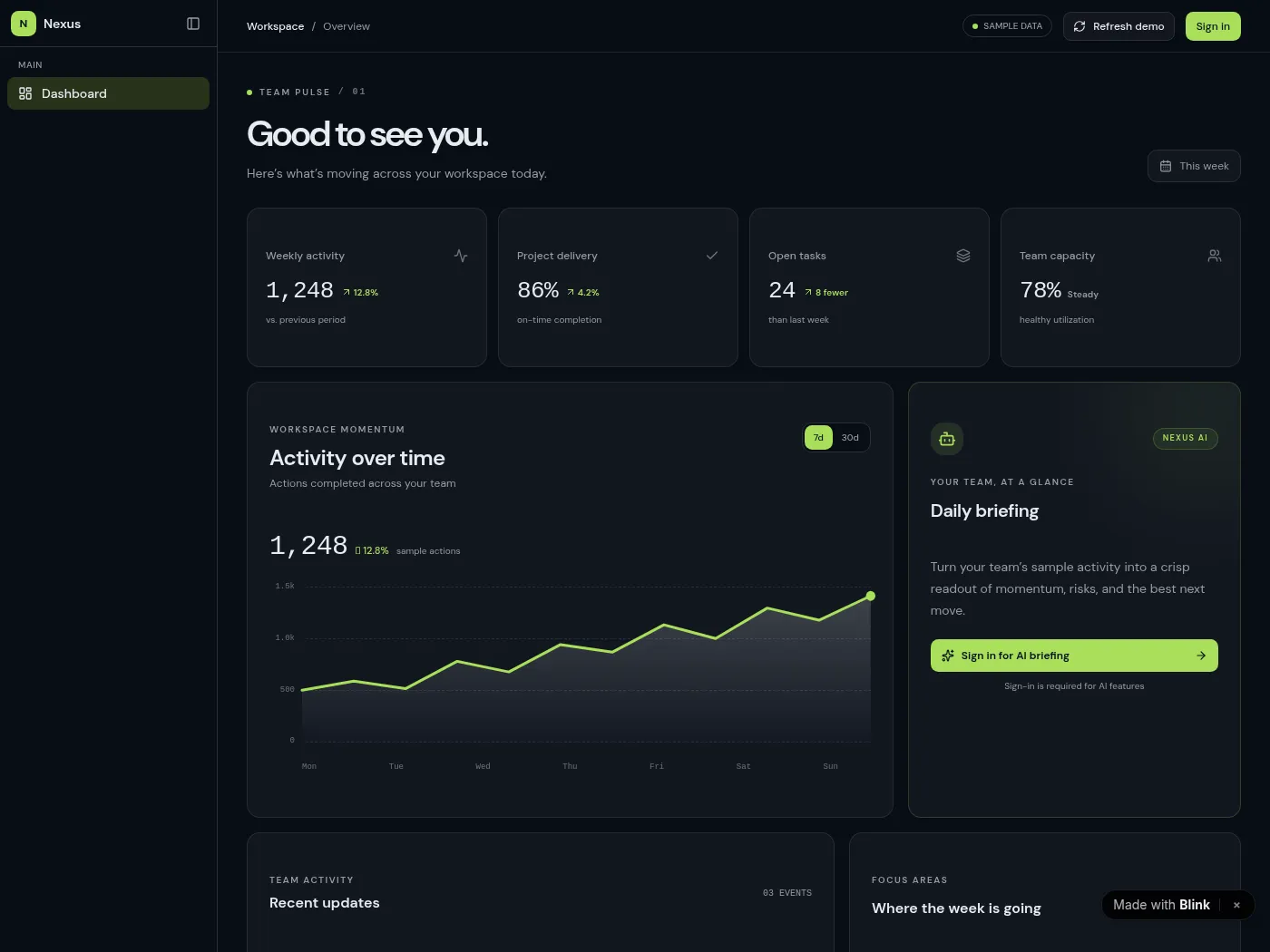 AI Dashboard Nexus