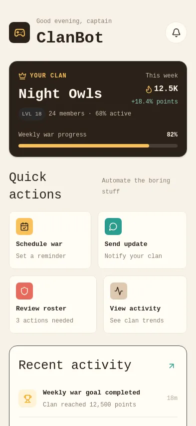 ClanBot Mobile