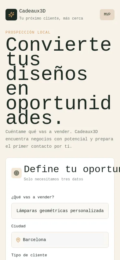 Cadeaux3D Client Finder