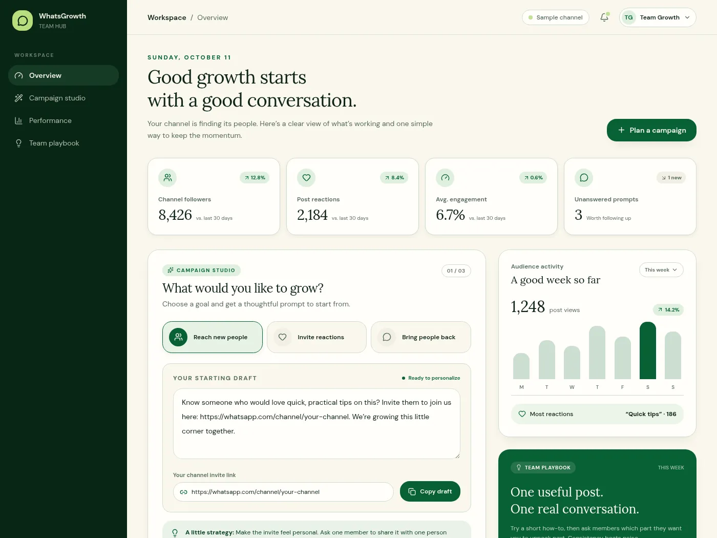 WhatsGrowth Hub