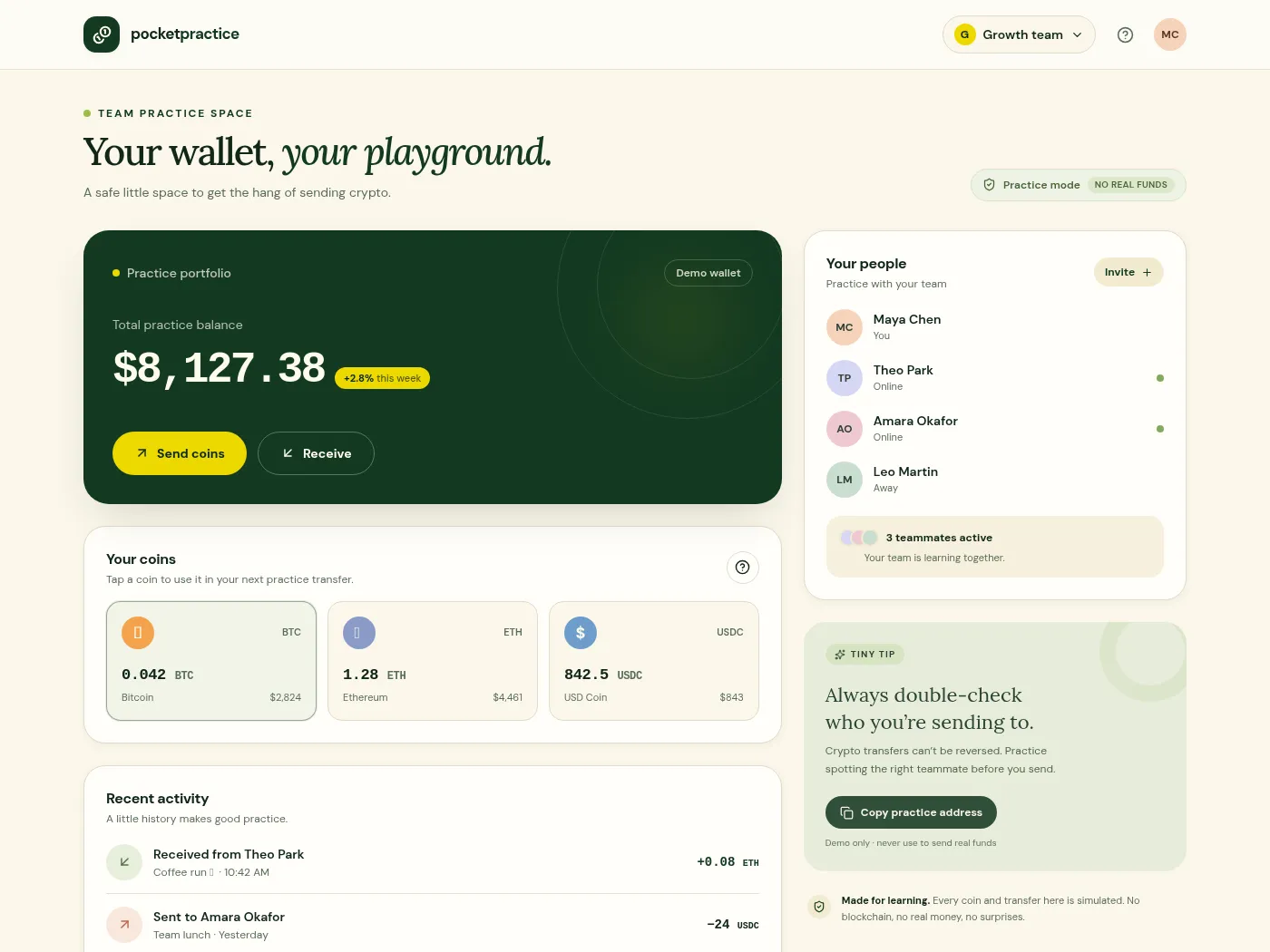 Crypto Practice Wallet