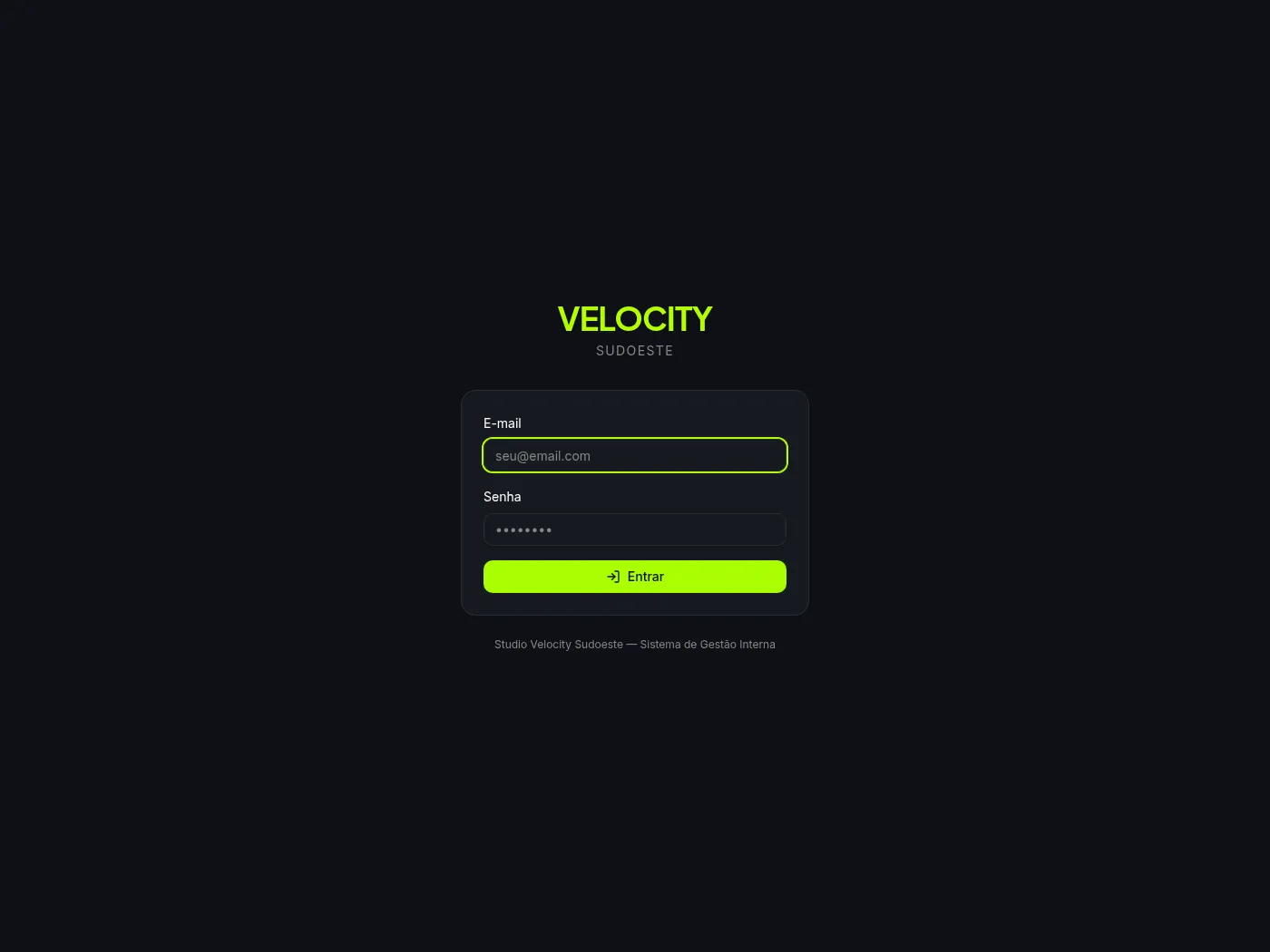 Velocity Sudoeste Manager