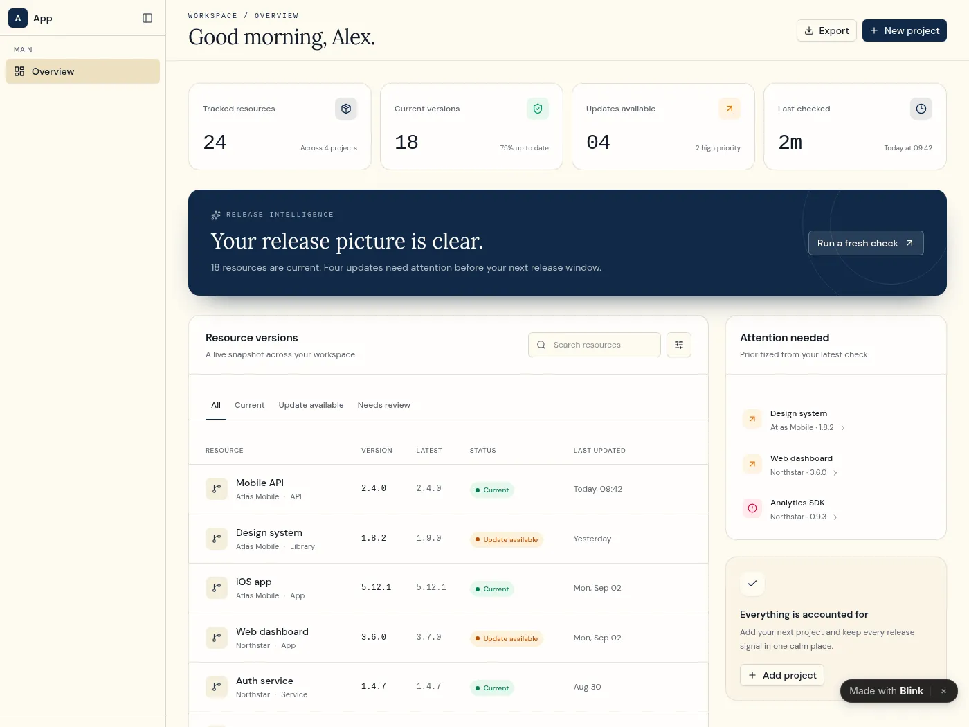 AppVer Tracker