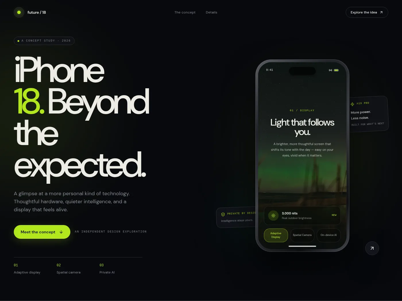 iPhone 18 Concept UI