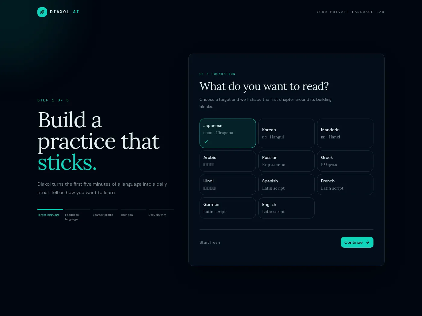 Diaxol AI Language Teacher