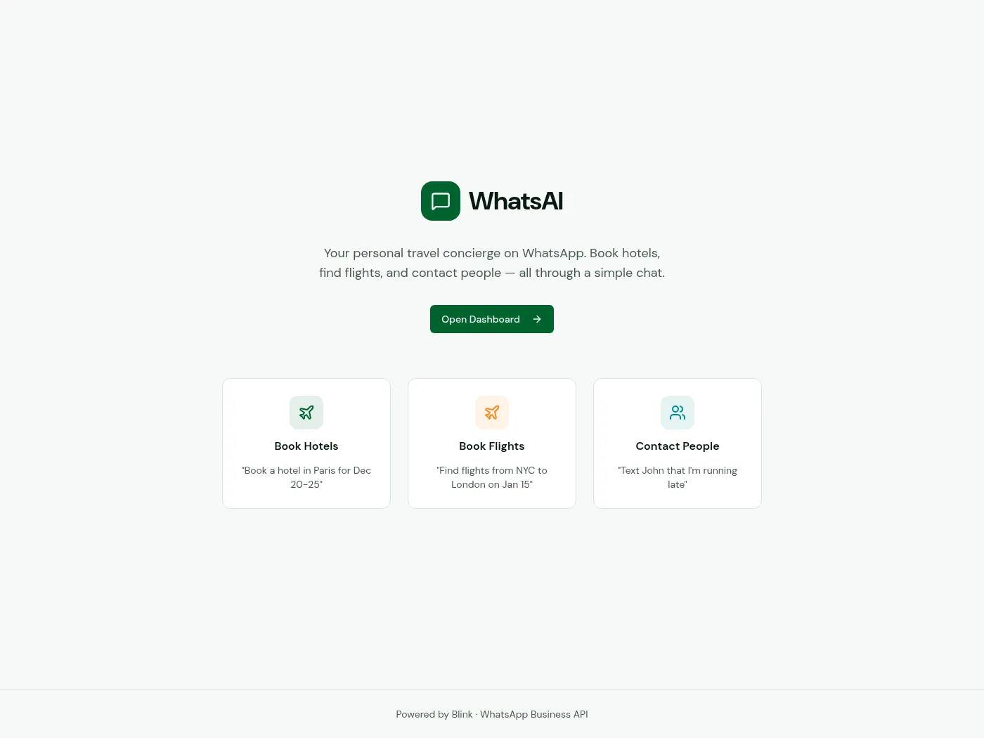 WhatsAI Travel Assistant