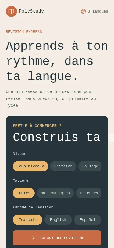 PolyStudy Mobile Tutor