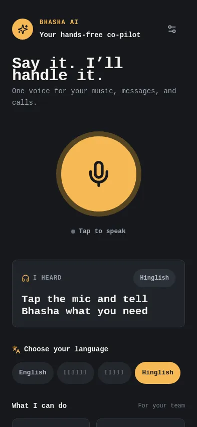 Bhasha AI Voice Assistant