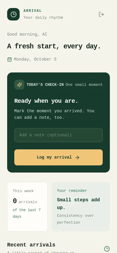 Arrival Tracker
