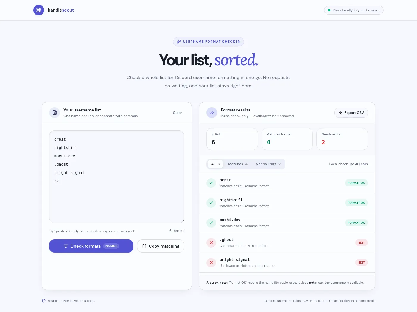 Discord Name Checker