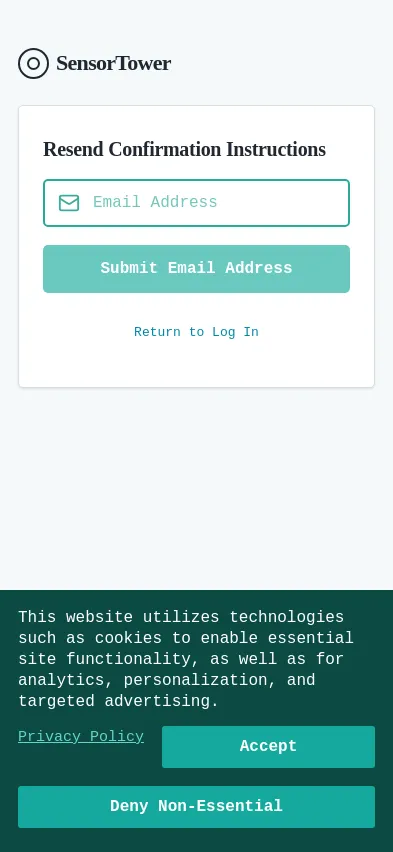SensorTower Signup App