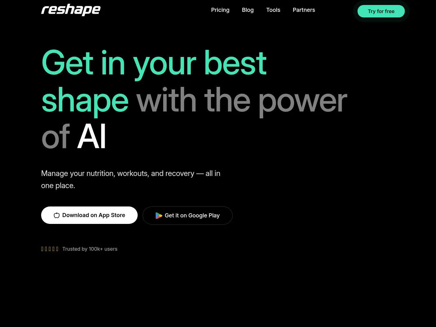 Reshape AI Dashboard