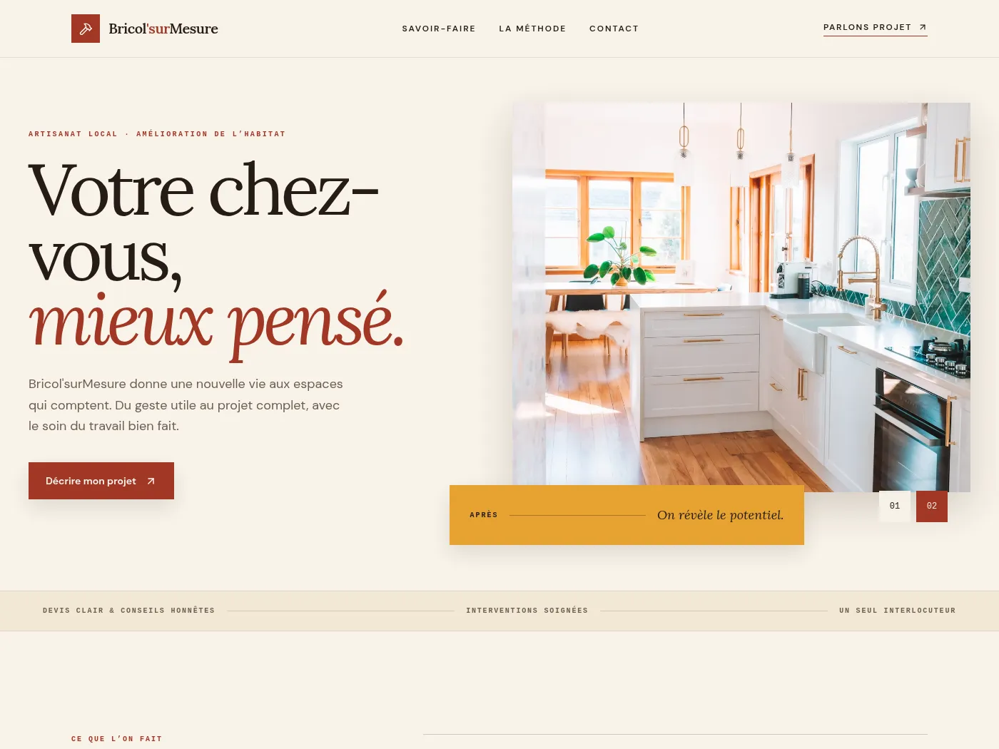Bricol'surMesure Website