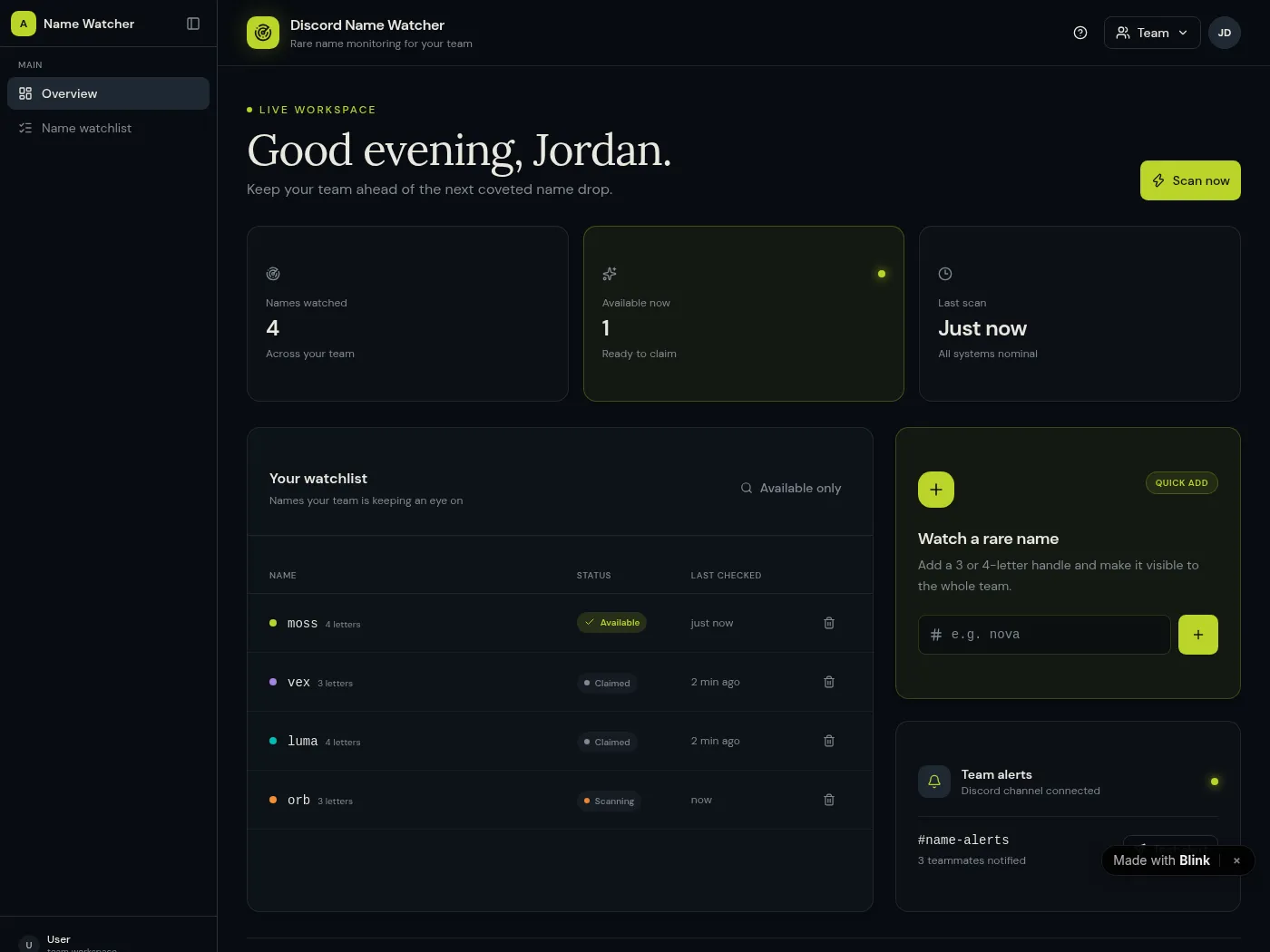 Discord Name Watcher