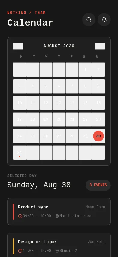 Minimalist Calendar Pro