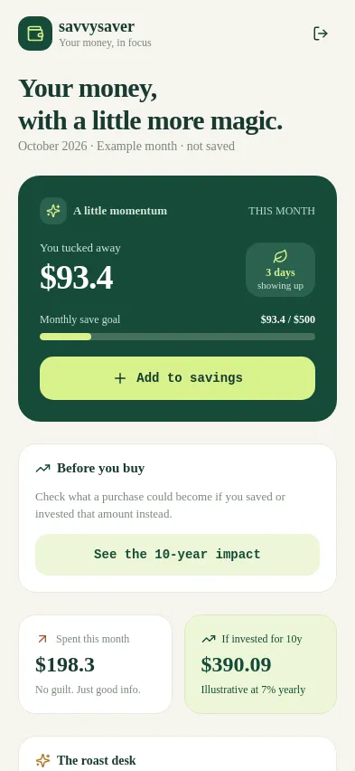 SavvySaver App