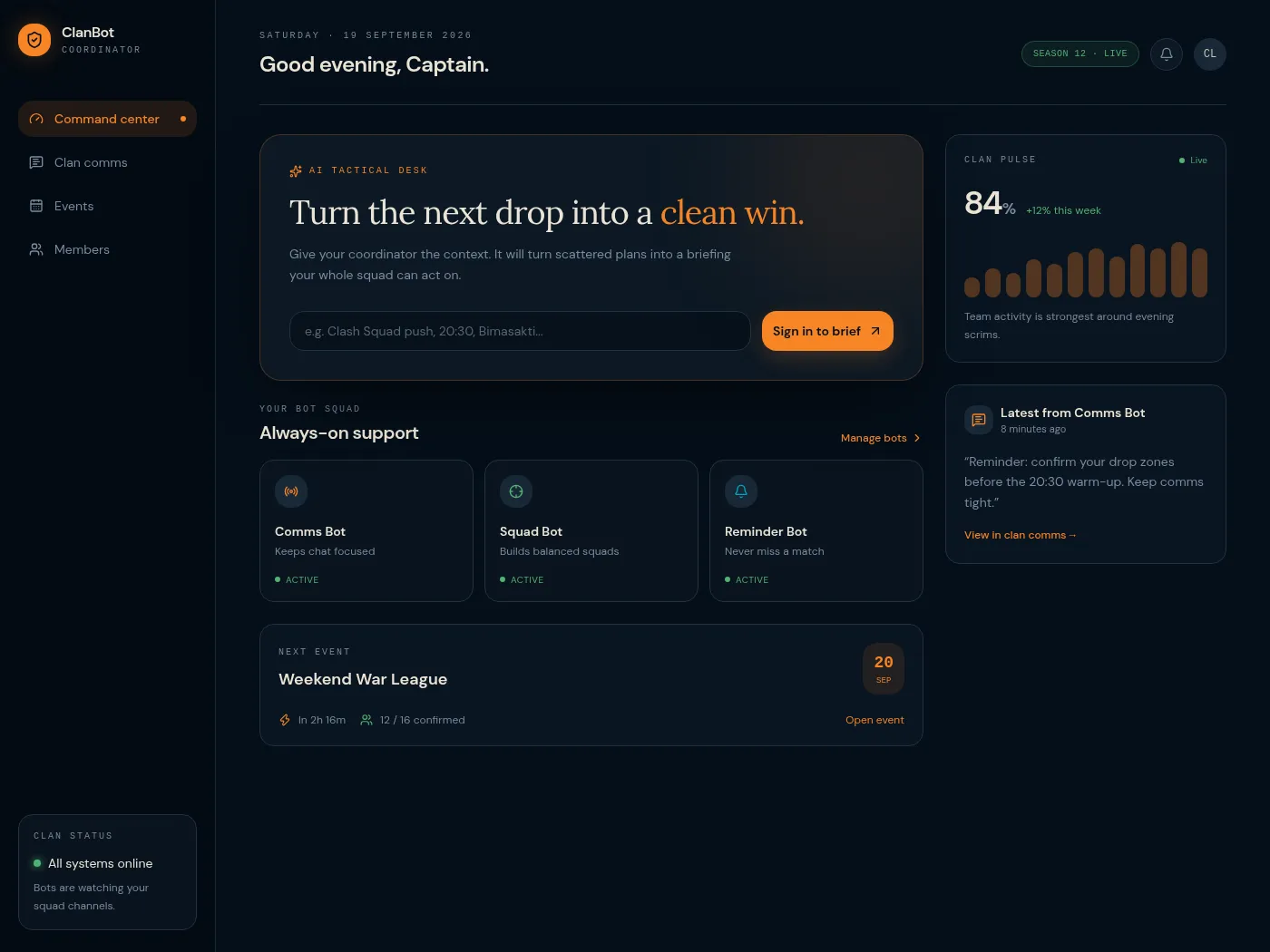 ClanBot Coordinator