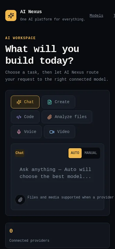 AI Nexus Mobile Hub