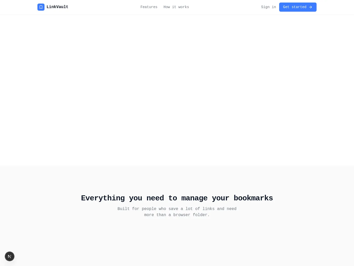 LinkVault AI Bookmark Manager