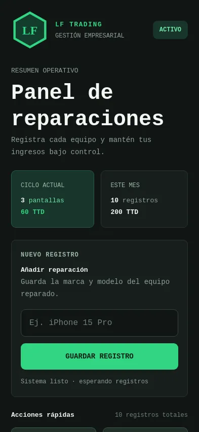 LF Trading Gestion App