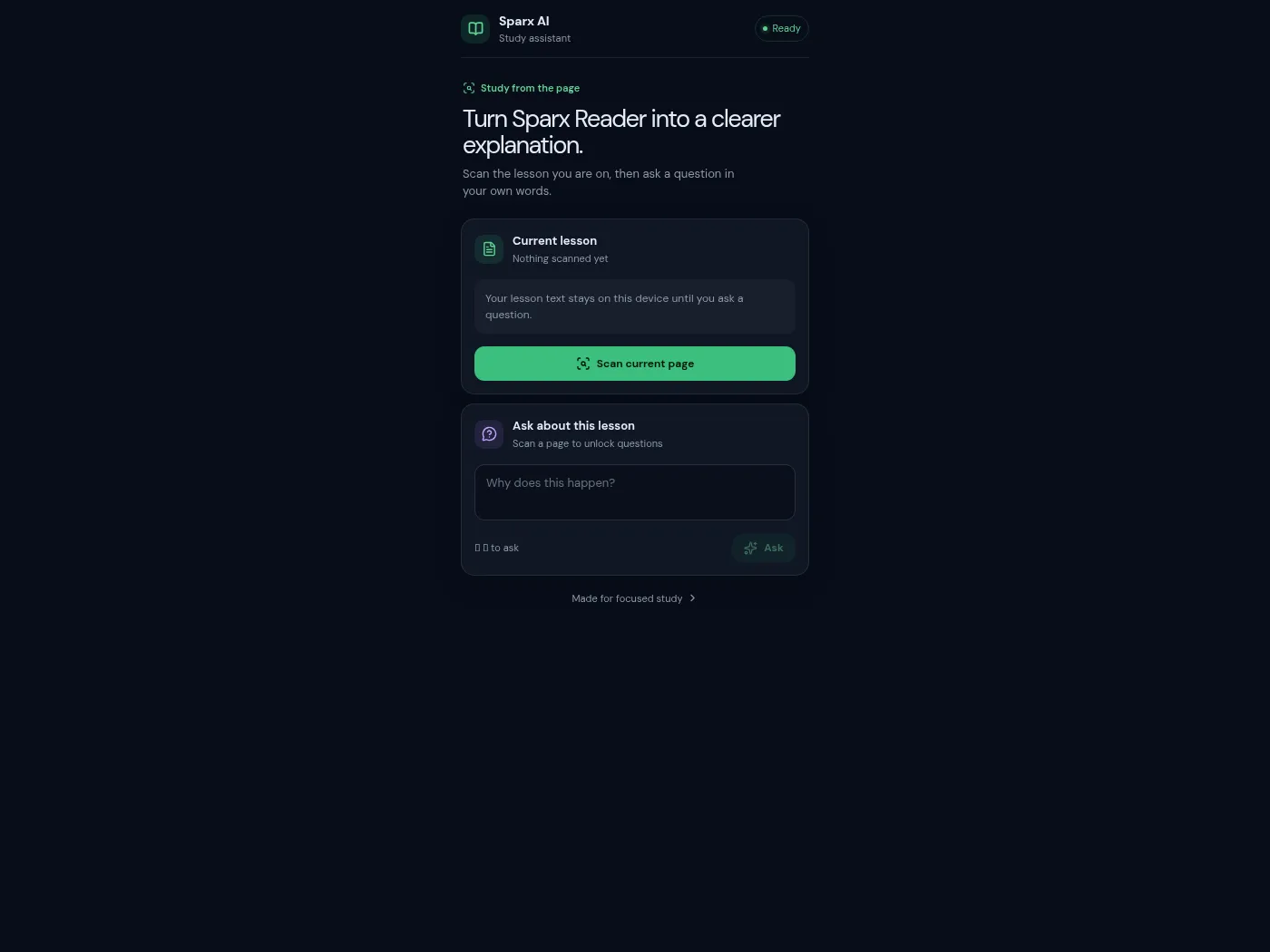 Sparx AI Study Assistant