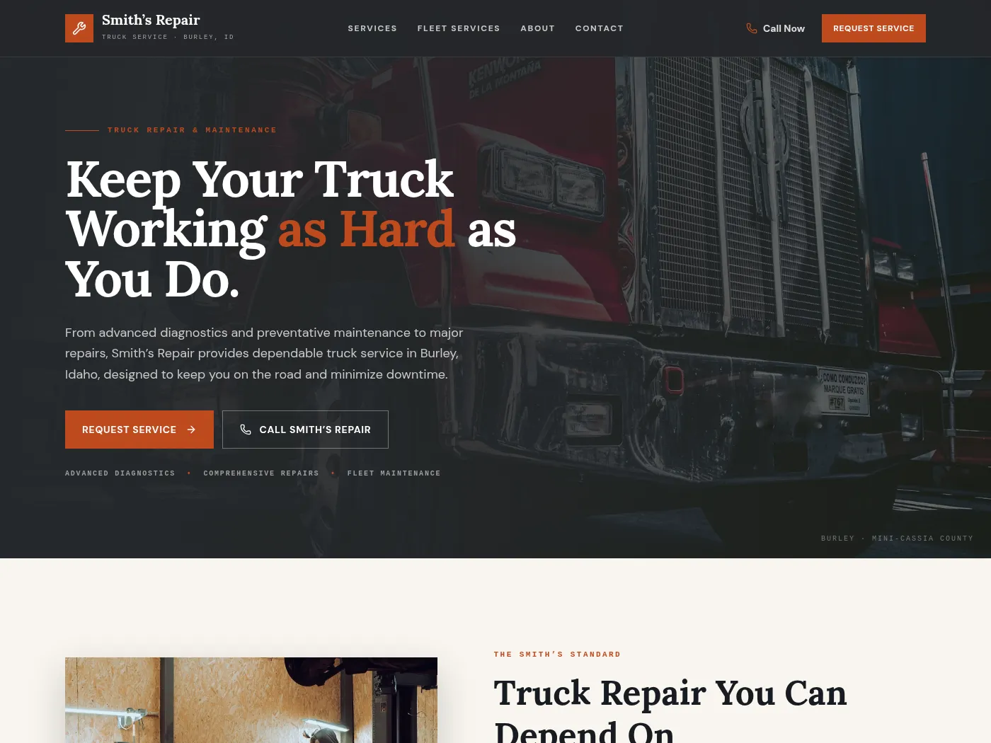 Smith’s Repair Website