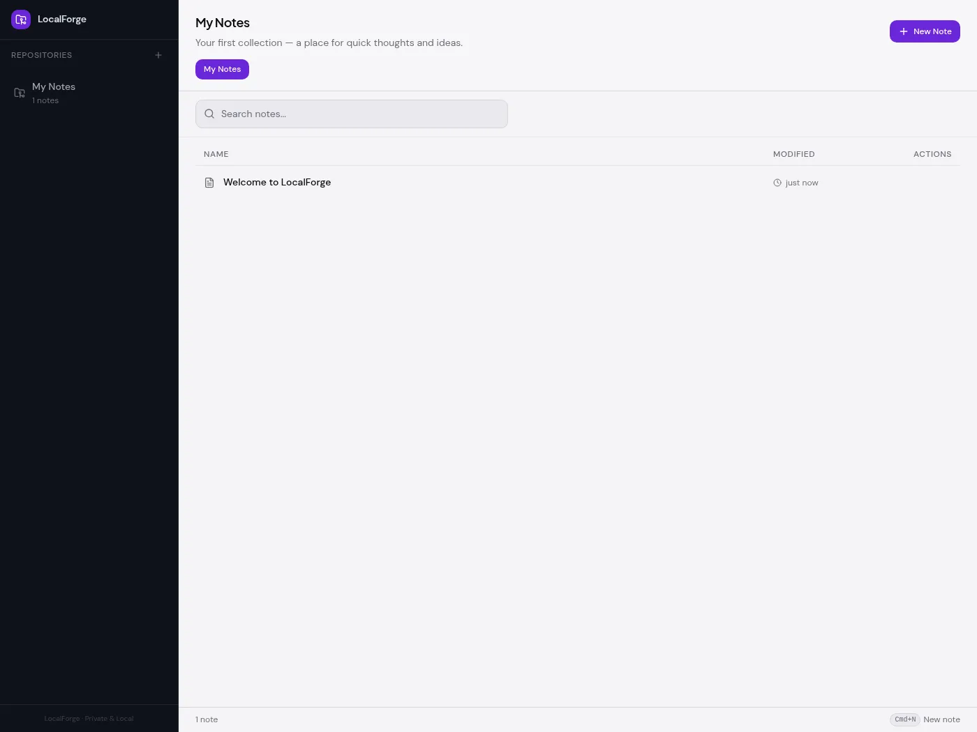 LocalForge Personal Hub