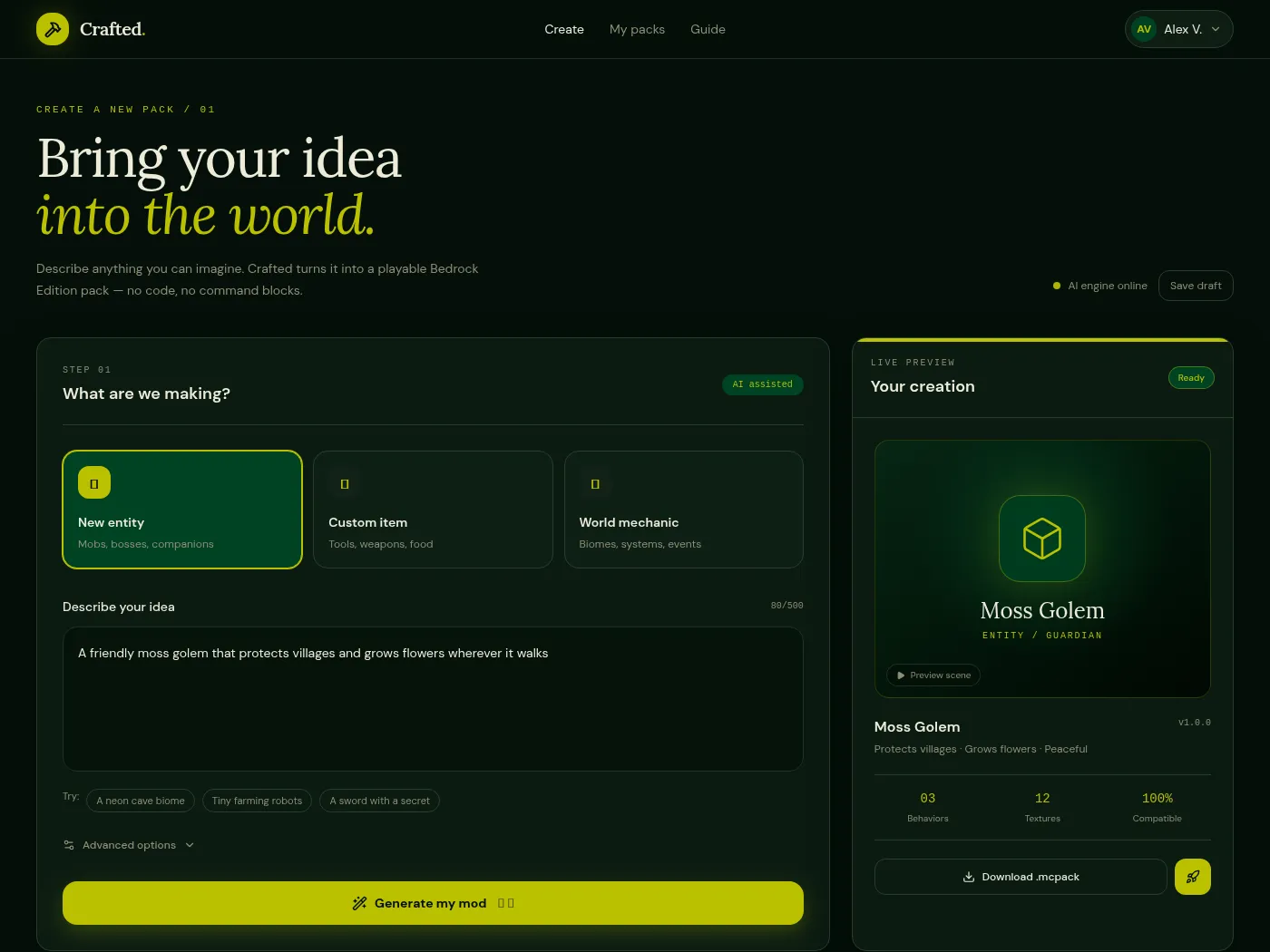 AI Minecraft Mod Creator