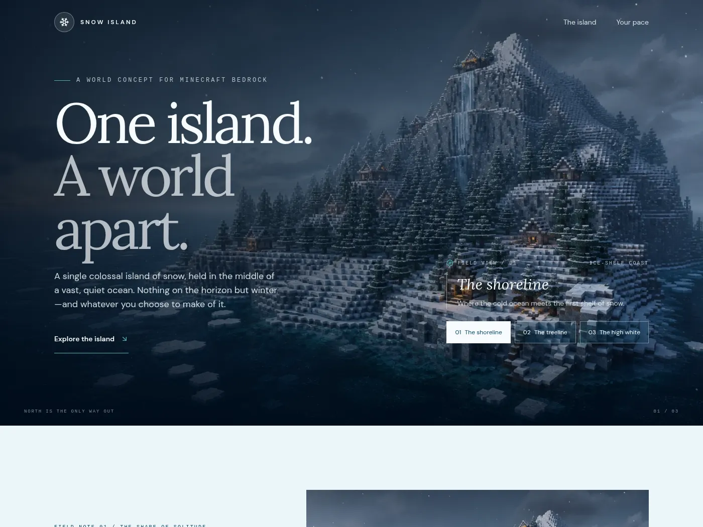 Snow Island Minecraft World