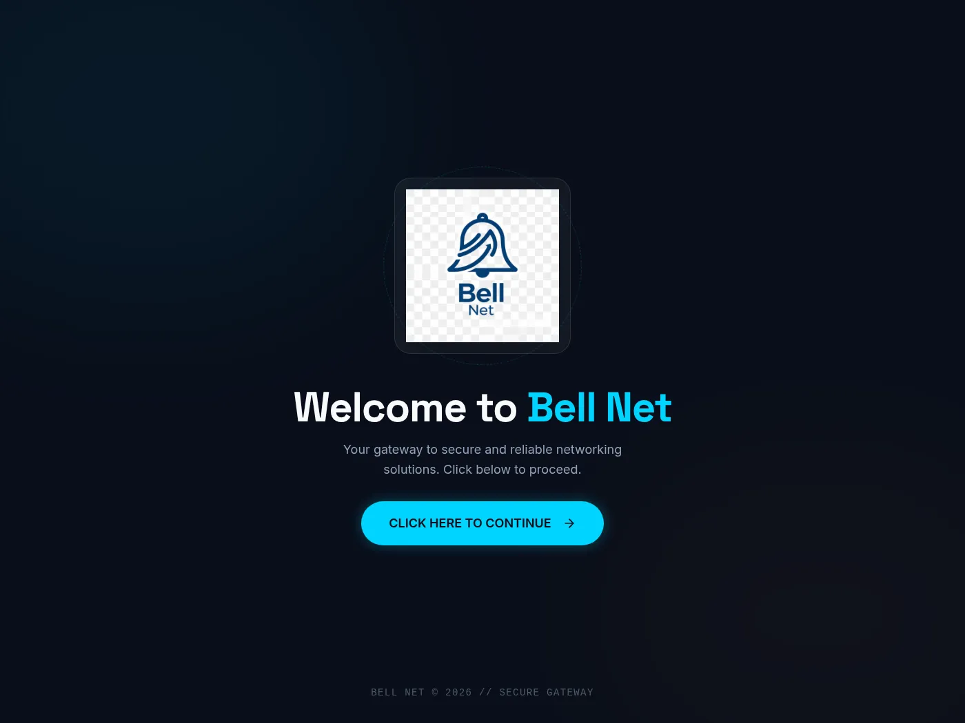 Bell Net Landing Page