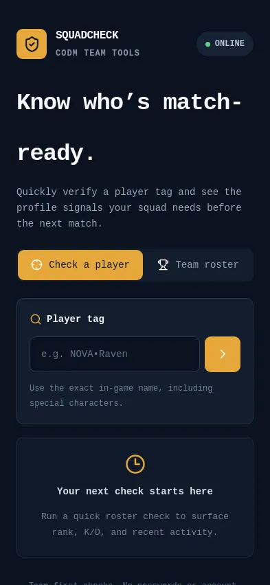 CODM Account Checker