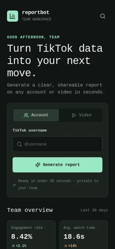 TikTok Report Bot