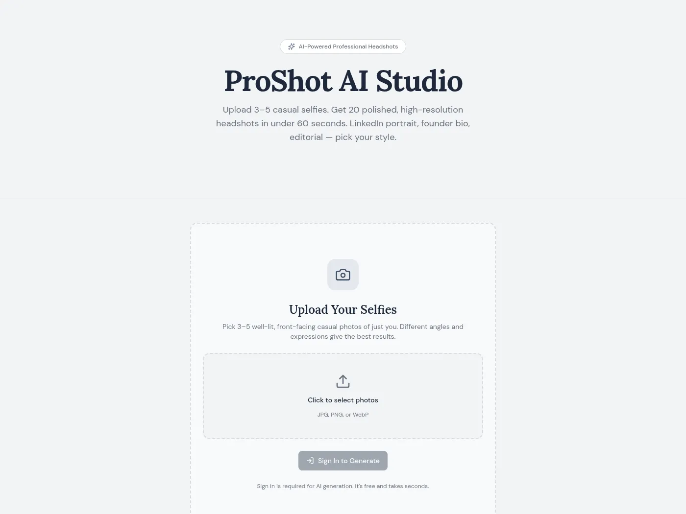 ProShot AI Studio