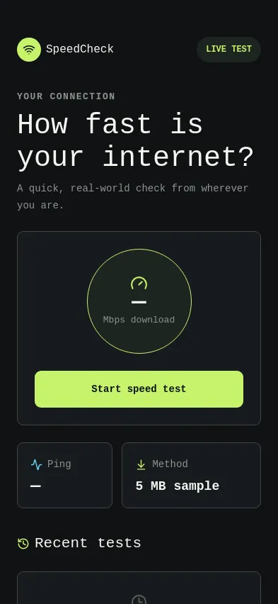 SpeedCheck Mobile
