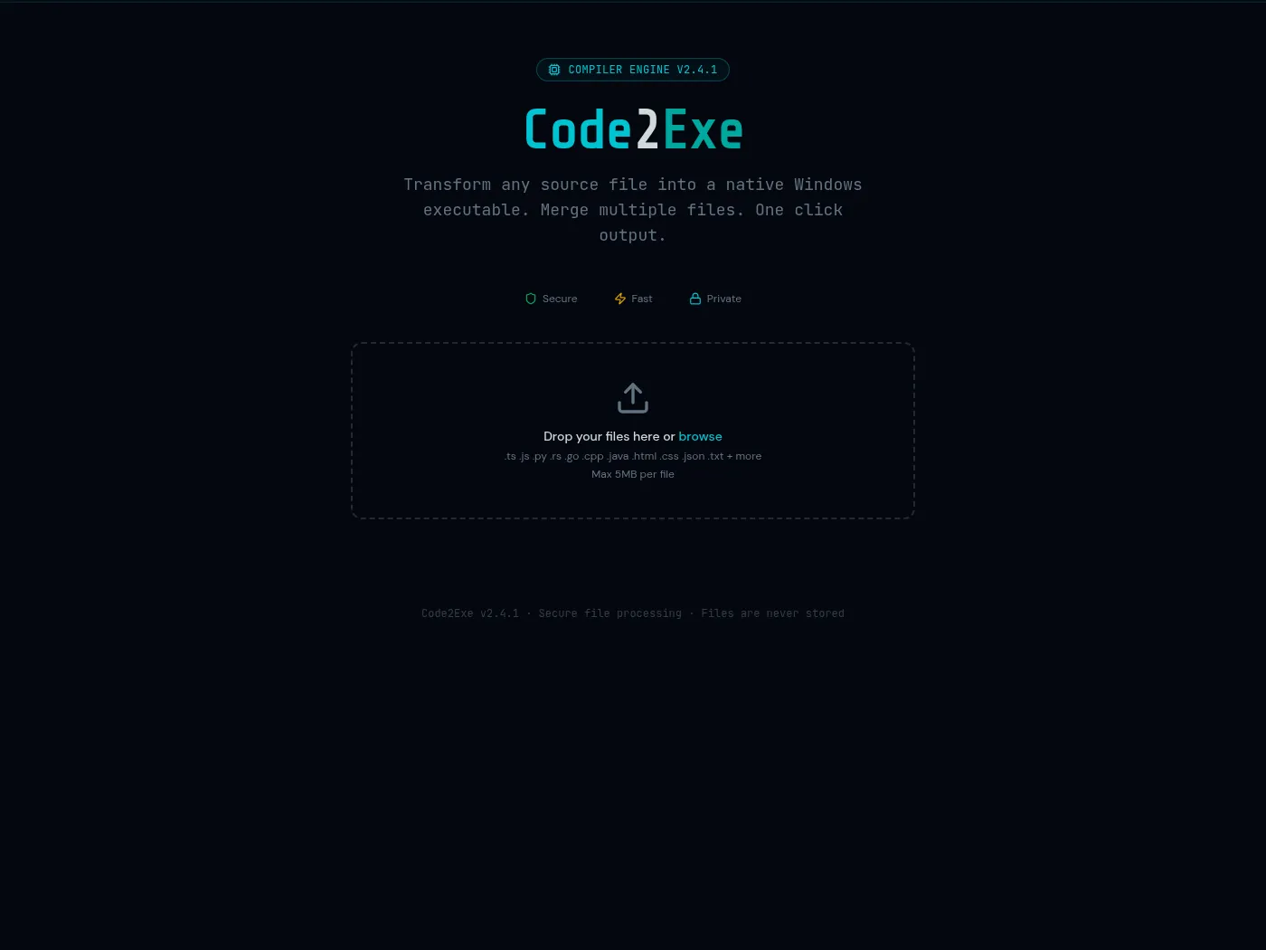 Code2Exe Converter