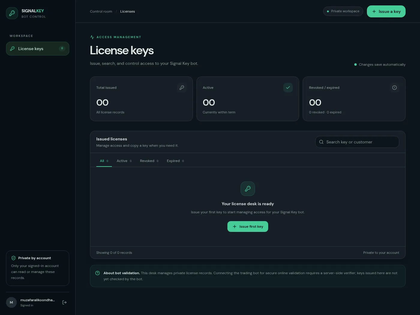 Signal Key Chinese Bot