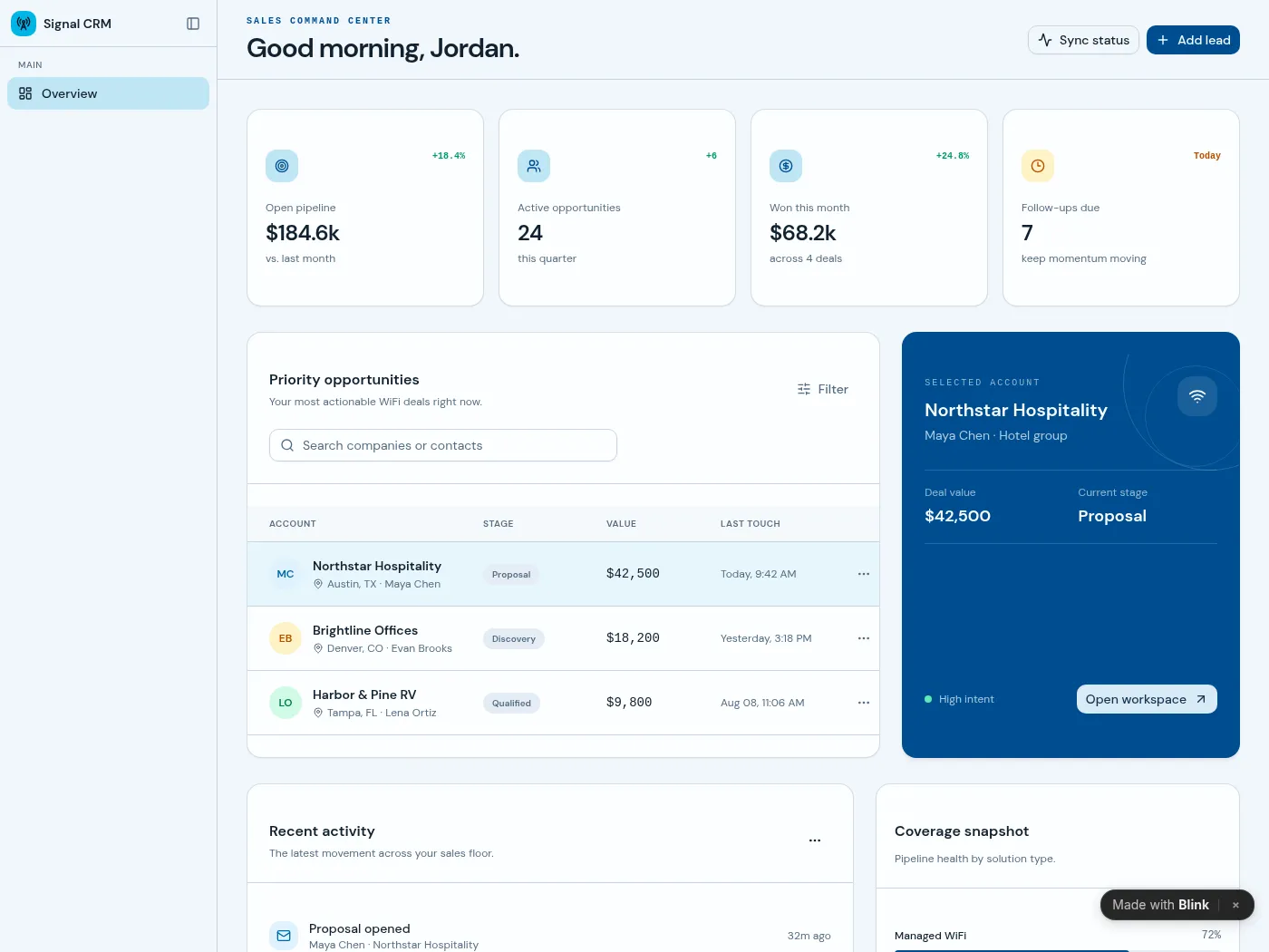 WiFi Sales CRM
