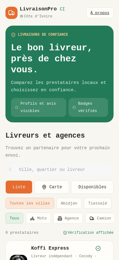 LivraisonPro CI Mobile