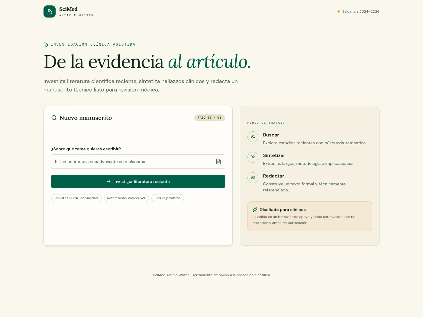 SciMed Article Writer
