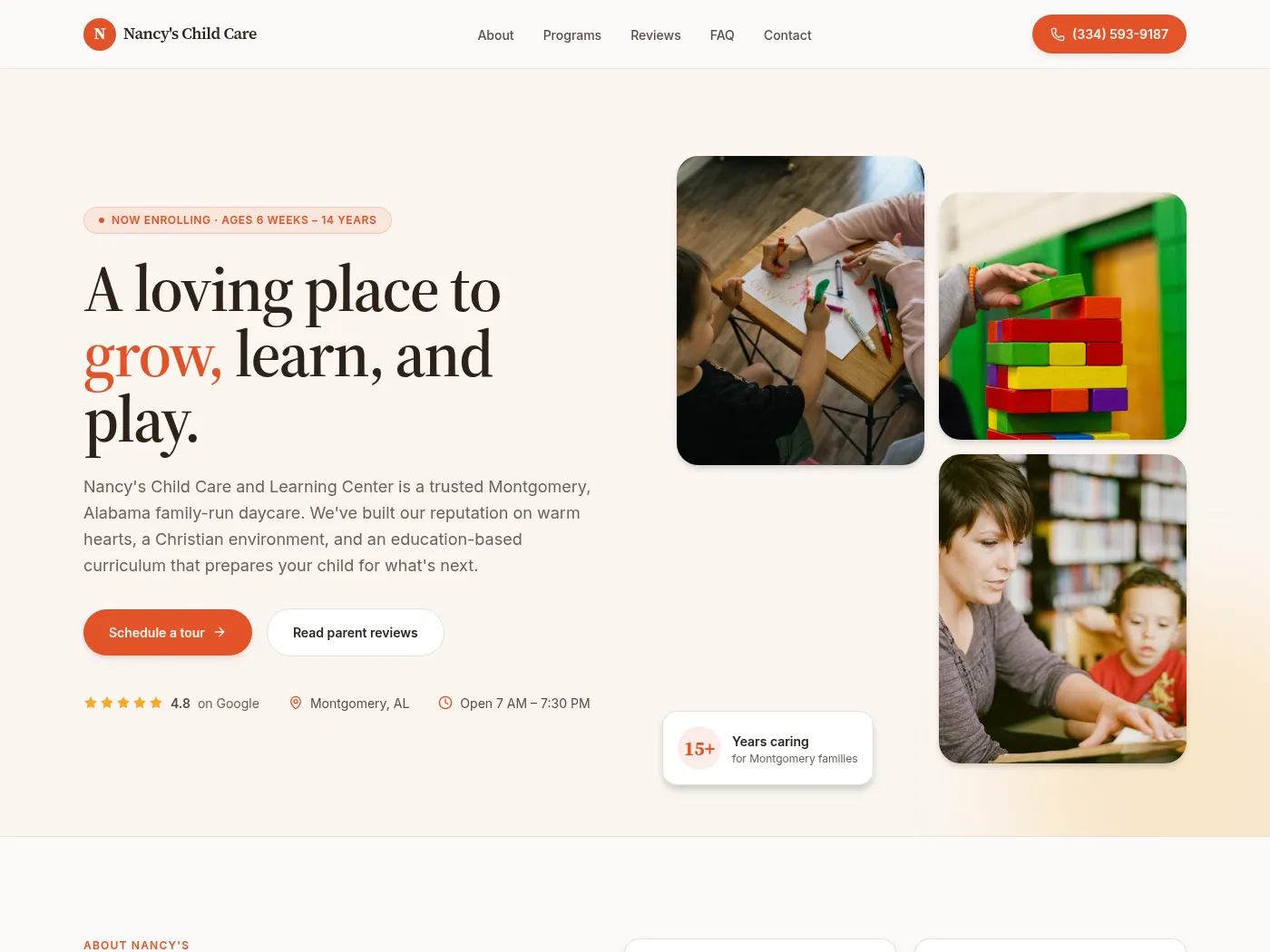 Nancy's Child Care Website