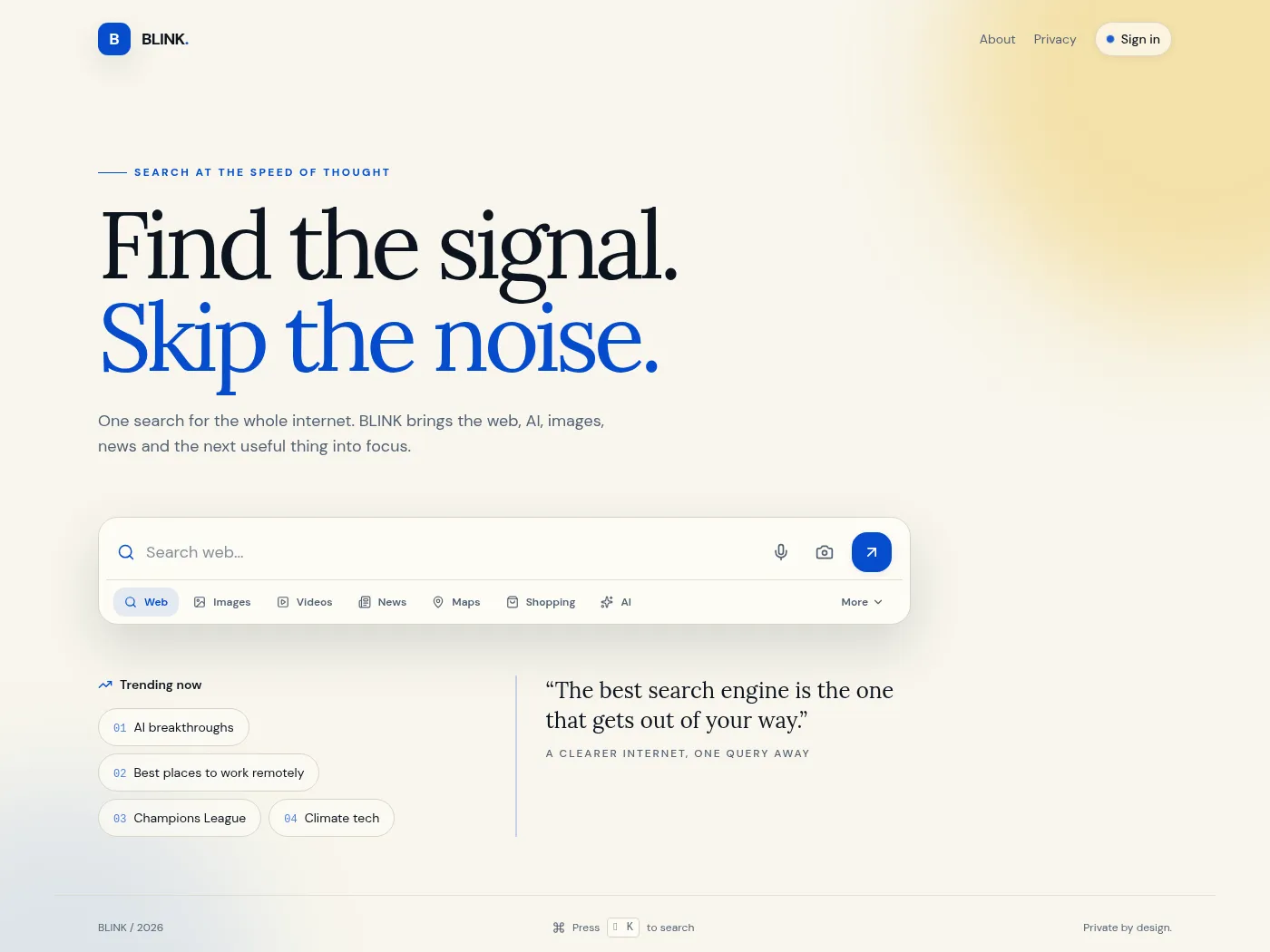 BLINK Search Engine