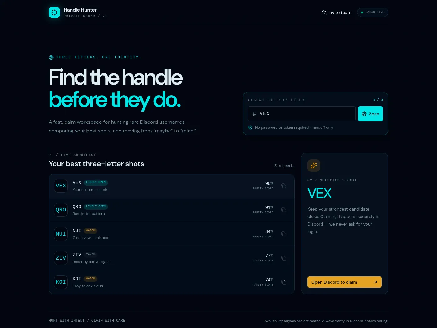 Discord Handle Hunter