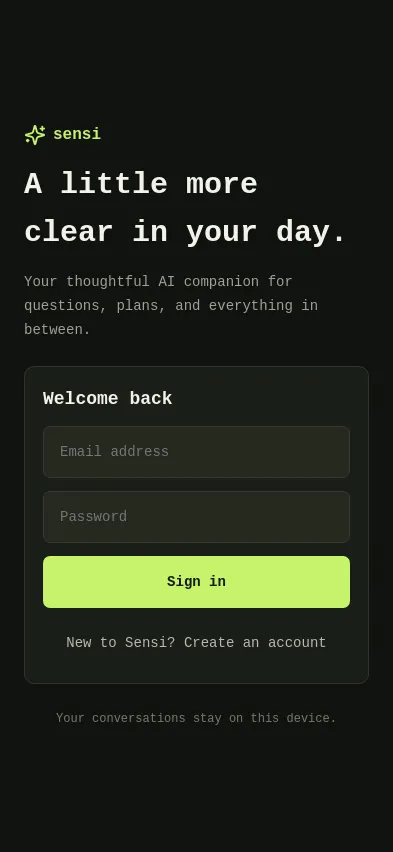 Sensi AI Assistant