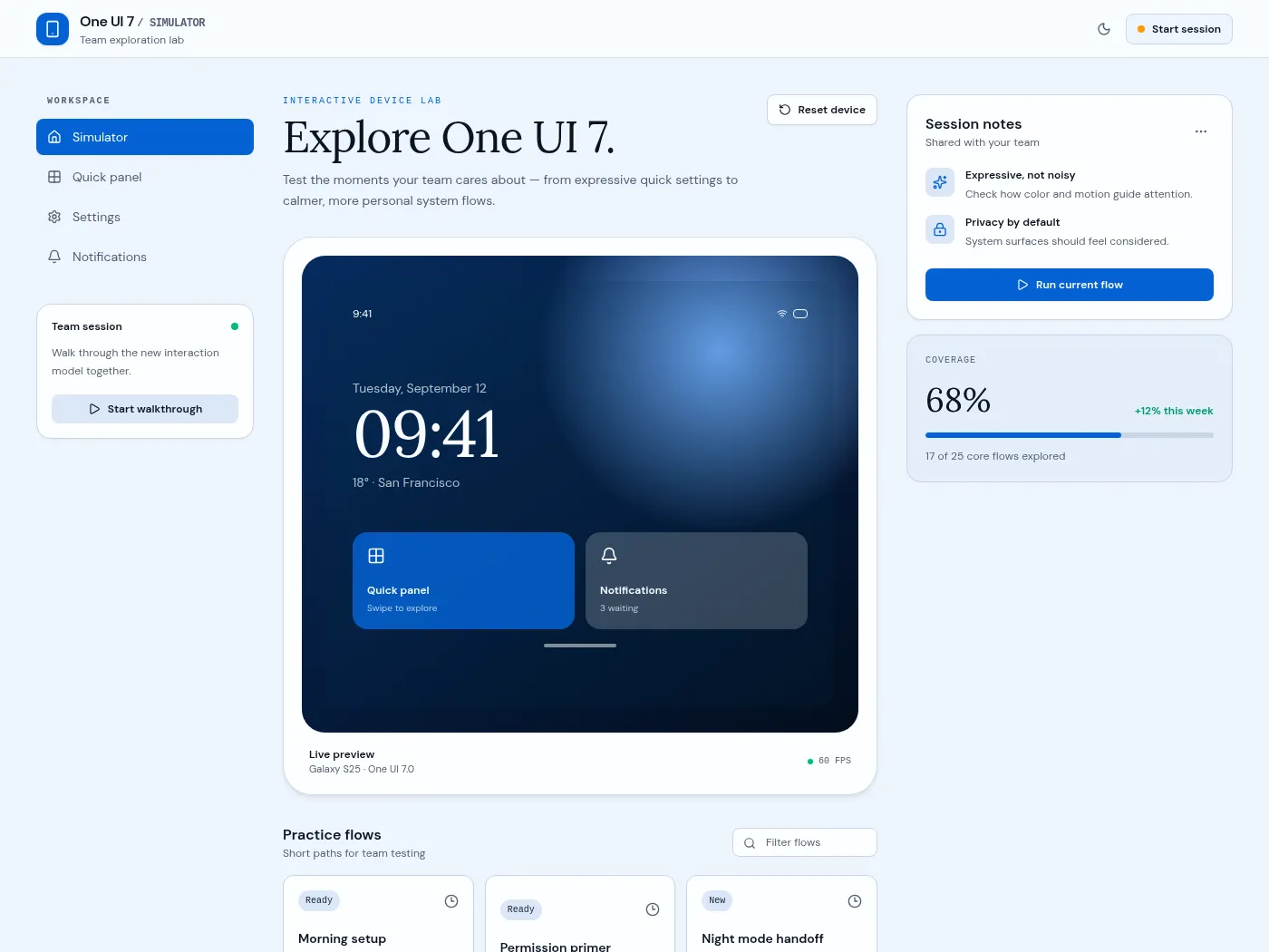 One UI 7 Simulator