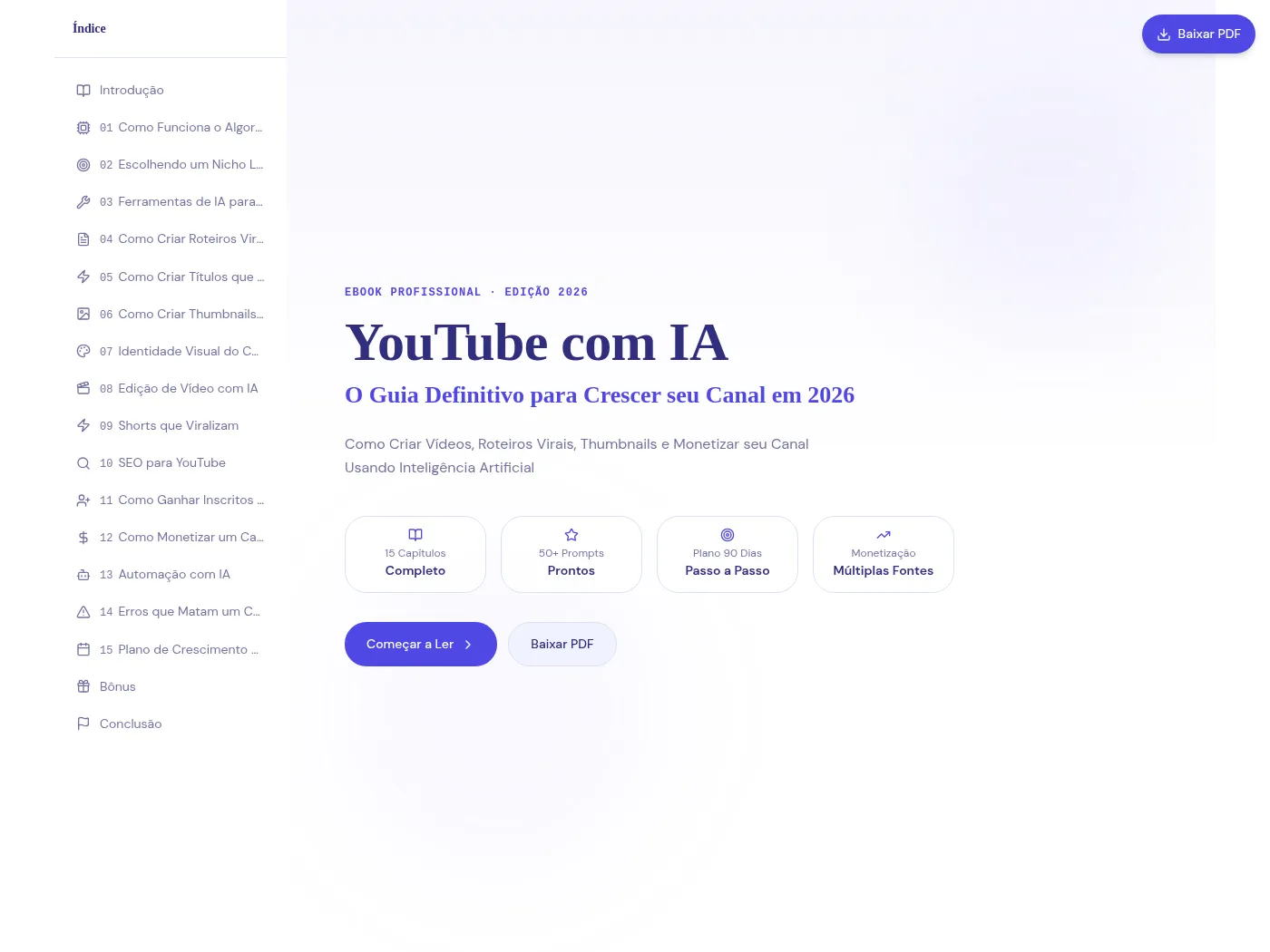 Guia para Youtube com IA